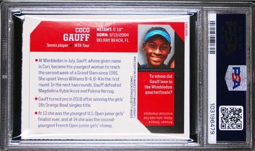 COCO GAUFF ROOKIE Sports Illustrated Si for Kids tennis WTA USA RC STAR ...