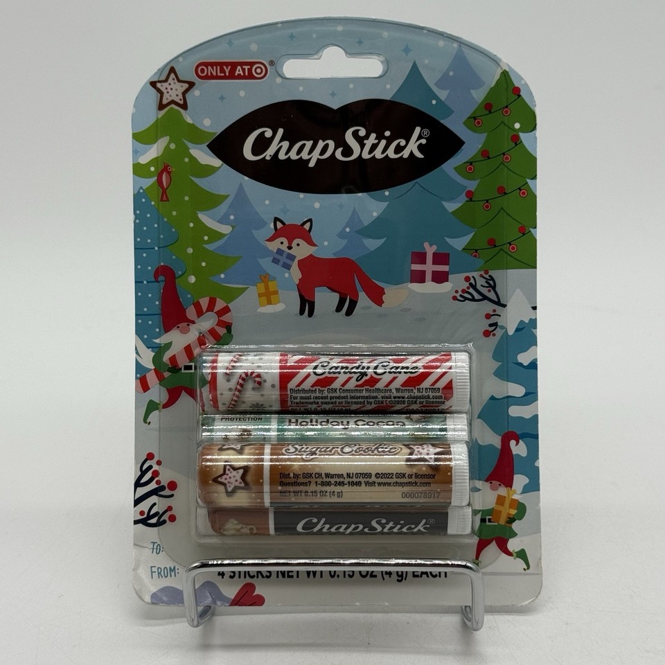 (x4) 4-pack ChapStick Holiday Collection Moisturizing Lip Balm Gift Set ...
