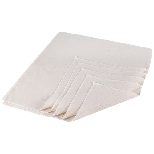 3X(Muslin Cloths for Cooking, Pack of 5 (50X50CM), Unbleached ...
