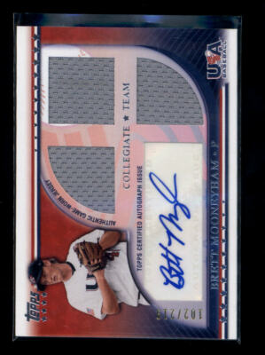 BRETT MOONEYHAM 2010 TOPPS USA TRIPLE GAME JERSEY AUTO #102/219 AD1558 ...