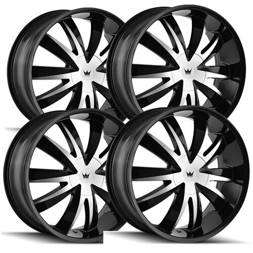 (4) Mazzi 337 Edge 18x7.5 5x110/5x115 +40mm Black/Machined Wheels Rims ...
