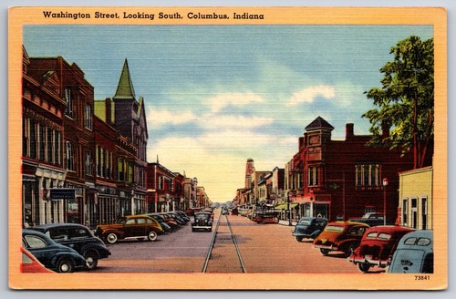 Columbus Indiana~Washington Street South~Downtown Shopping~Linen ...
