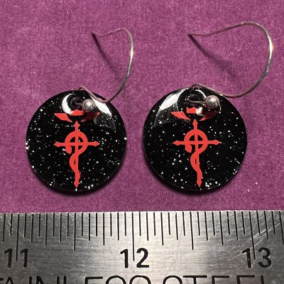Full Metal Alchemist Custom Earrings Anime Cosplay Jewelry Edward ...