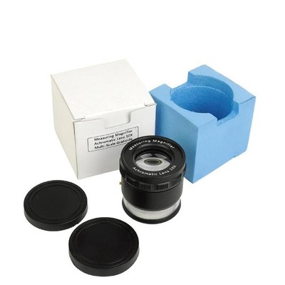 0.1mm Scale 10X Cylinder Loupe Reticle Measuring Magnifier LED ...
