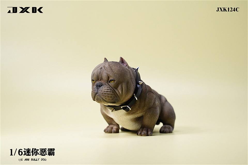 JXK JXK124 1/6 Mini Bully Dog Model Animal American Bully Pitbull Toy ...