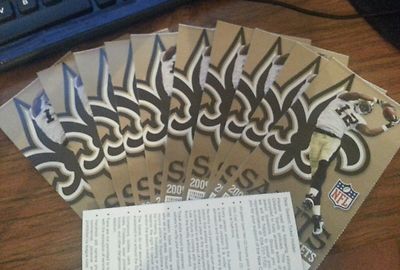 2009 2010 NFL NEW ORLEANS SAINTS Playoff Game Ticket Stub Superbowl ...