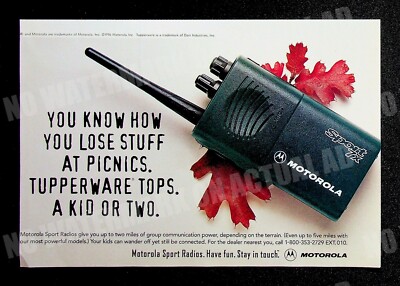 Motorola Sport Radio Walkie Talkie 1997 Trade Print Magazine Ad Poster ...