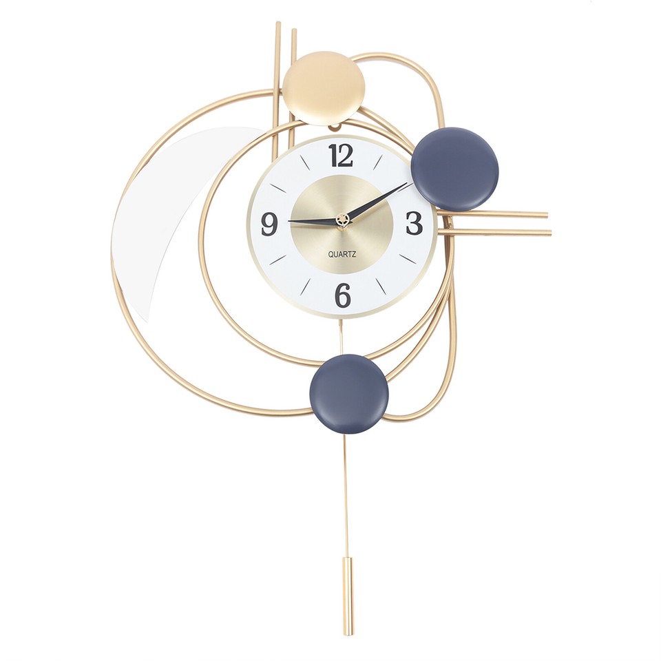 Modern Inspired Wall Clock Nordic Metal Hanging Clocks 3D Mute Design ...