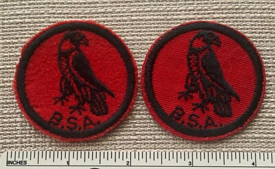 Vintage HAWK PATROL Boy Scout Badge PATCHES Red Black BSA Uniform Felt ...