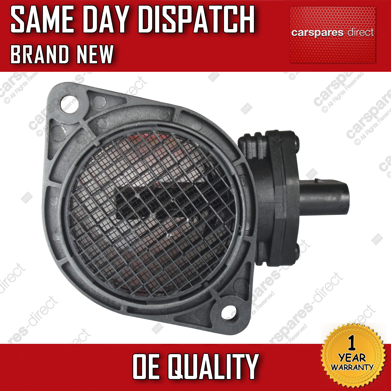 VW TRANSPORTER T4 MASS AIR FLOW SENSOR METER MAF 2.5 TDI DIESEL 1995 ...