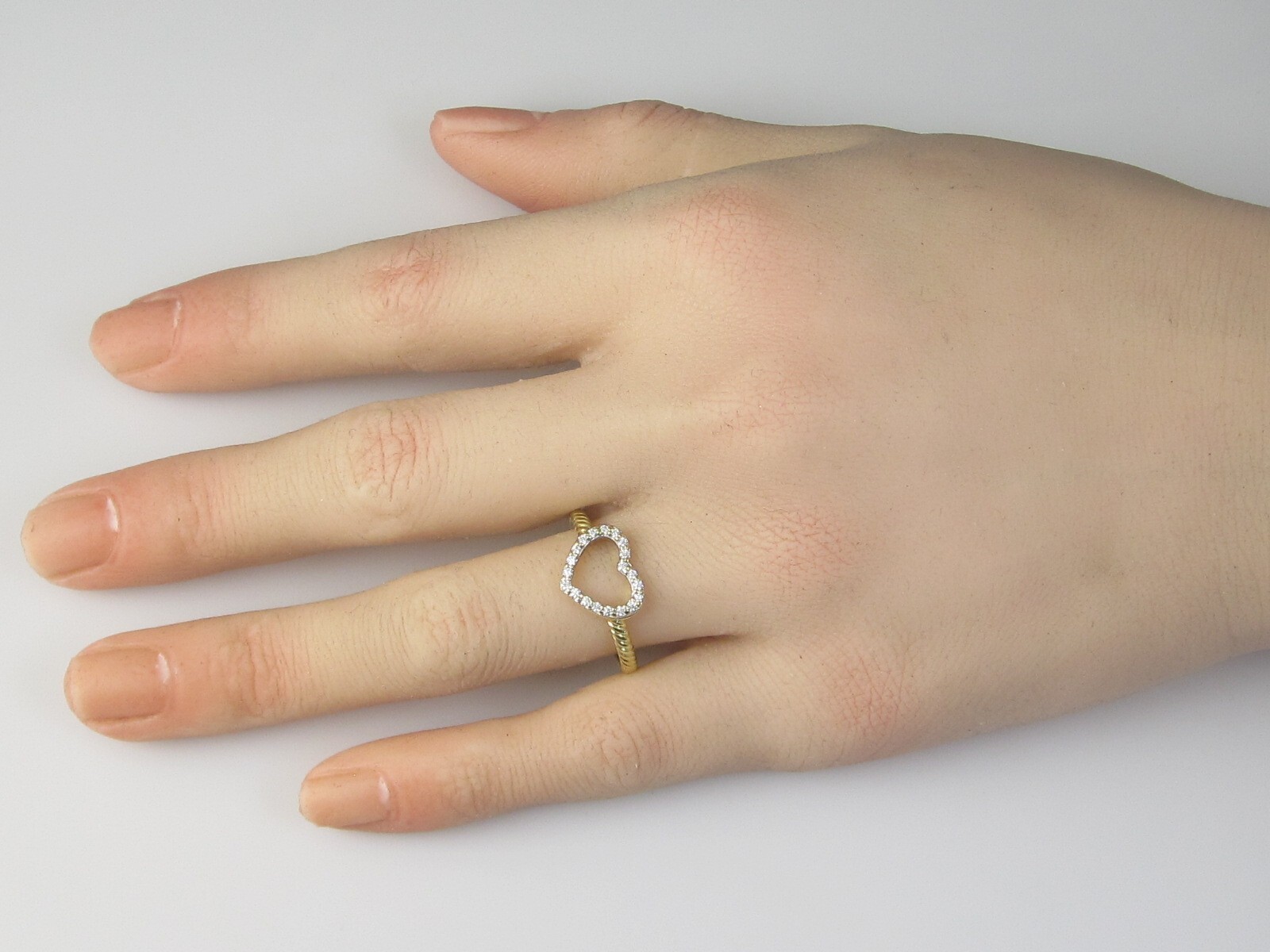 David Yurman Ring 750 Diamond Cable Open Heart Collec… - Gem