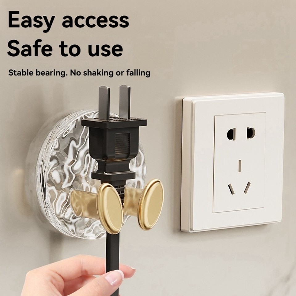 Strong Adhesive Plug Hooks -No-Drill, Wall-Mounted Organizer for ...