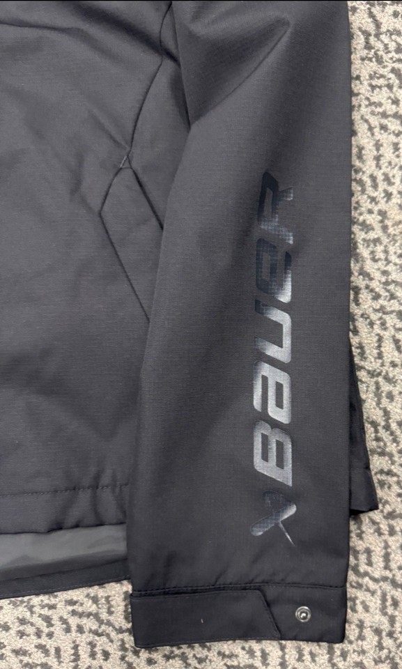 New Bauer Hockey Jacket ! Bauer Black Team Lightweight Medium Jacket ...