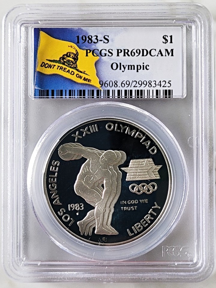 1983-S Olympic Silver Proof $1 Dollar PCGS PR 69 DCAM Deep Cameo ...