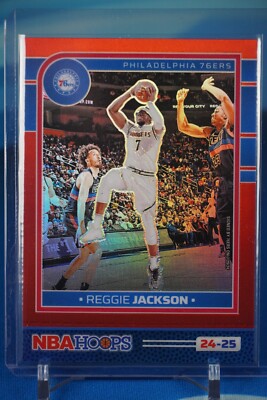 2024-25 Panini NBA Hoops Basketball - Reggie Jackson #53 RED PRIZMS ...