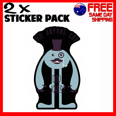 2 x Stickers - Did Anyone Say Dad Jokes - Car Bumper Funny Novelty ...