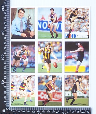 VINTAGE 1995 AFL SEASON TEAM PROMO HERALD SUN FOOTBALL STICKER SHEET | eBay