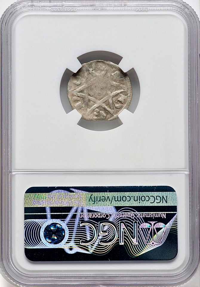 Old Medieval France Silver Coin 1207-1233 Deols William Denier NGC ...