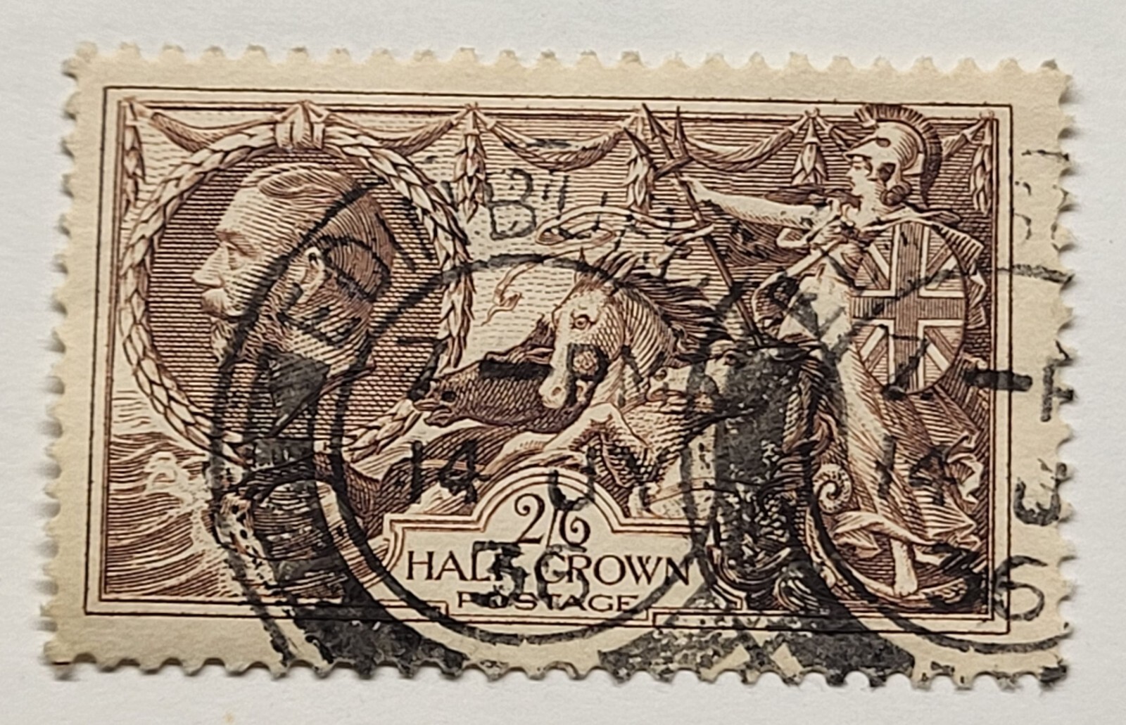 uk gb GREAT BRITAIN # 230? Sea Horse 2/6 half crown stamp (ref A) | eBay