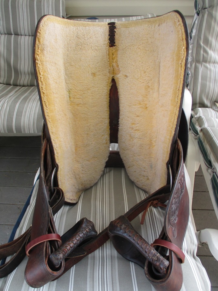 15'' CIRCLE Y SWEET HOME TEXAS EQUITATION WESTERN TRAIL SADDLE SQH BARS ...