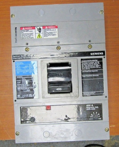 😏 SIEMENS 400 AMP CIRCUIT BREAKER 2 POLE 240 VAC 250 VDC JXD22B400 | eBay