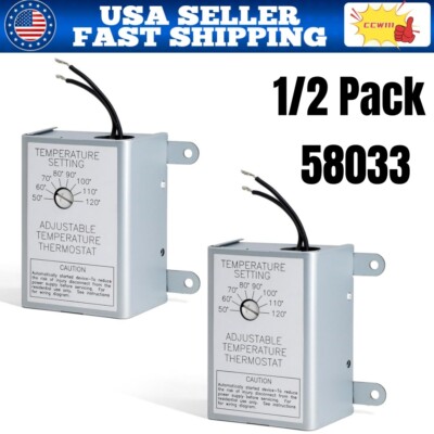 1/2 Pack Attic Fan Thermostat Control for Power Attic Ventilators ...