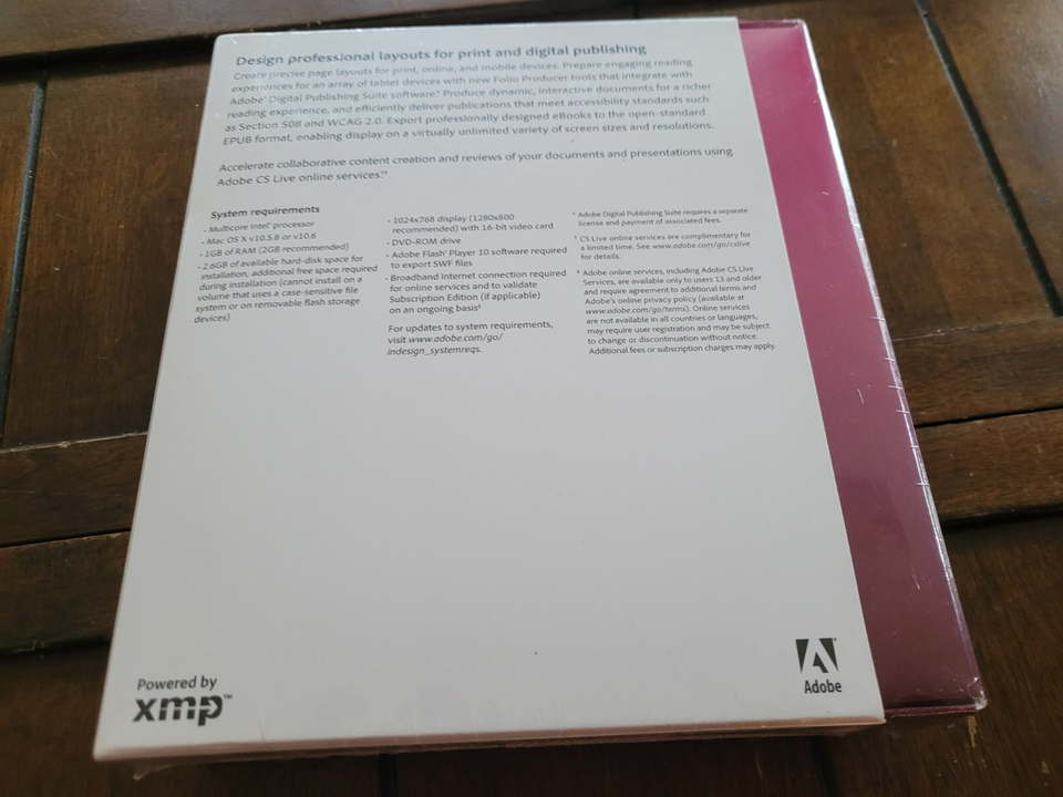 Adobe InDesign Mac OS PC SEALED with Serial Number NIB CS5.5 | eBay