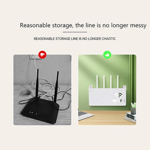 Wifi Router Rack Box Shelf Storage Wall Mounted Wireless Bracket Cable ...