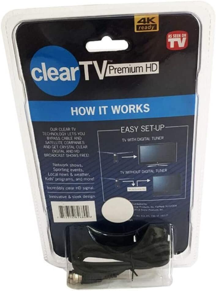 NEW Clear TV Premium HDTV Antenna Digital Indoor Antenna HD TV Free ...