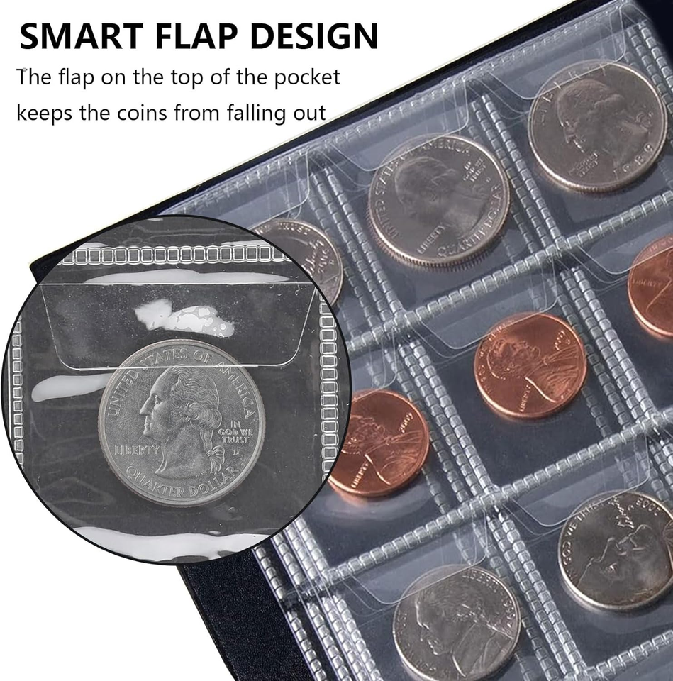 Australian Coin Collection Album, 240 Pockets 4.5X4.5Cm Coin Holder ...