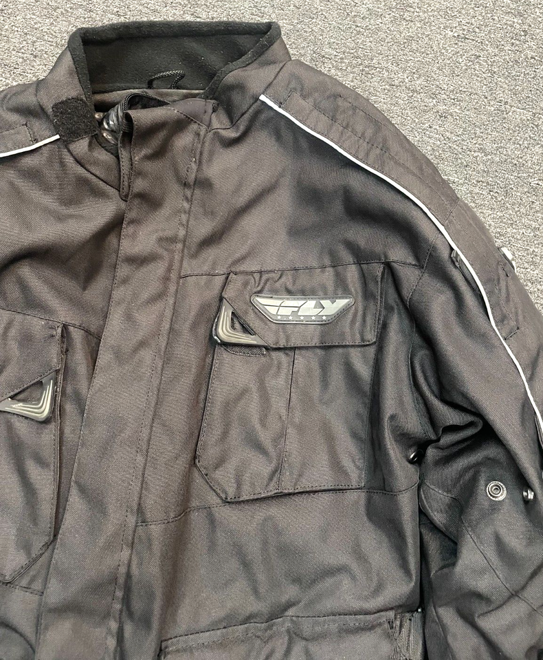 FLY Technical Jacket Adult LRG Tall Black Riding Gear Motorcycle Padded ...