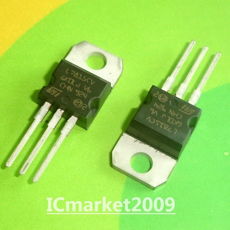 50 PCS L7815CV TO-220 LM7815 7815 15V 1.5A Positive-Voltage Regulator ...