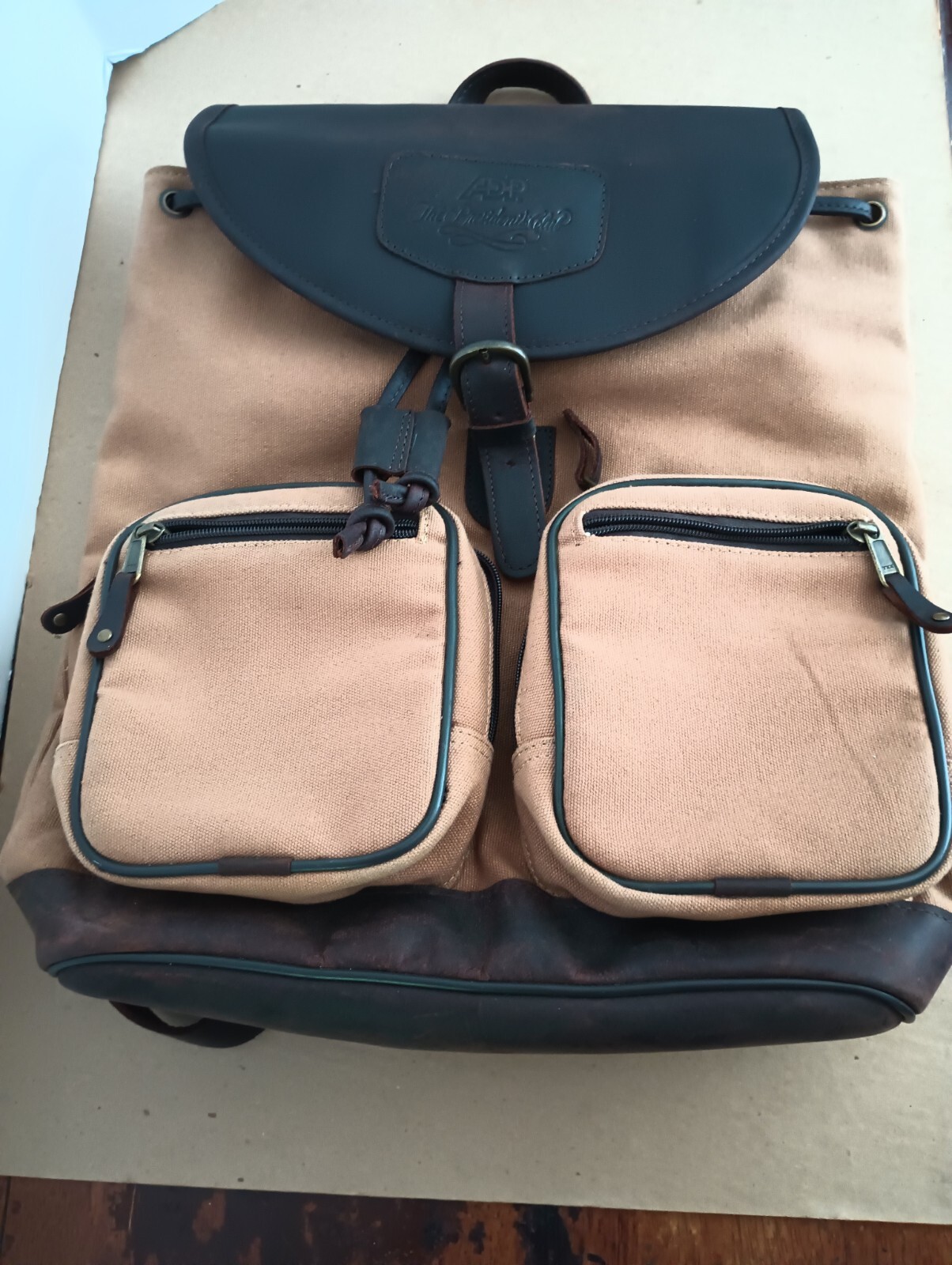 Canyon Outback Leather And Canvas Backpack NICE- FREE SHIPPING | eBay