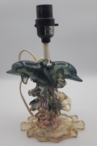 VTG Swimming Dolphins Acrylic Table Lamp Night Light w/o Shade | eBay