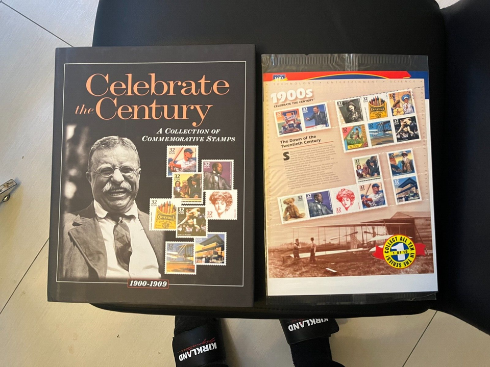 10 Volume Celebrate The Century USPS Book Set & Stamps, stamps Still ...