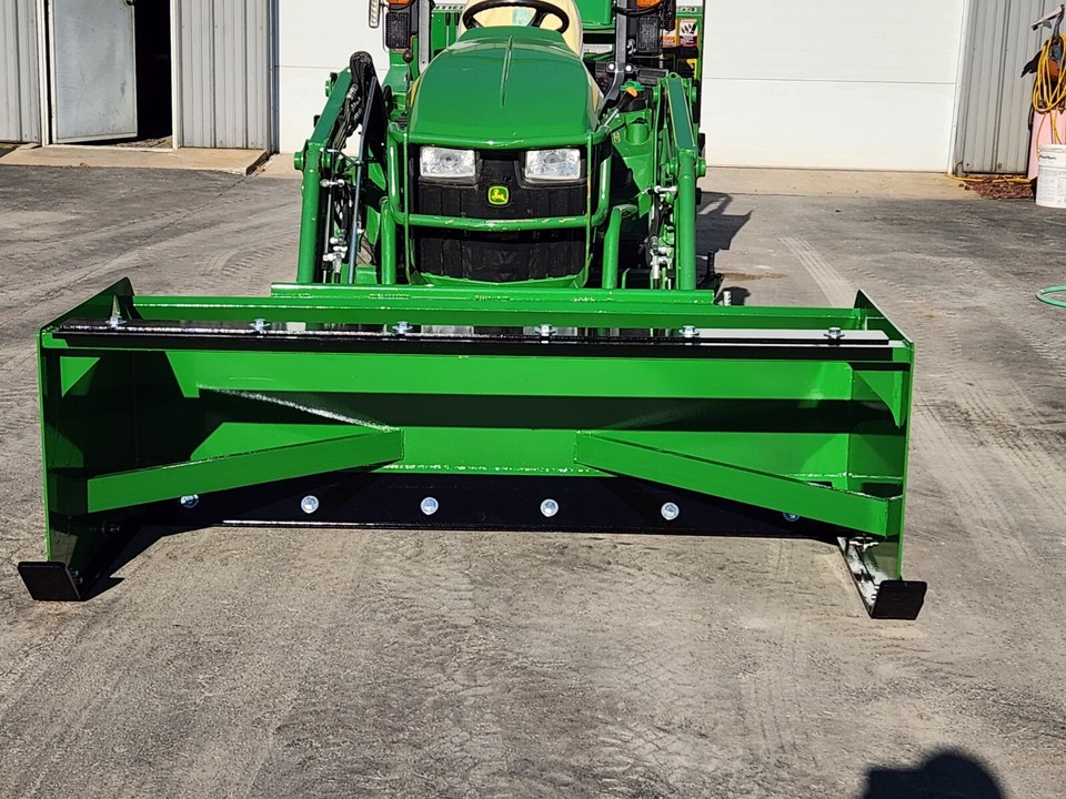 6' x 36" JDQA Snow Pusher Box Plow HD back drag John Deere Quick Attach ...