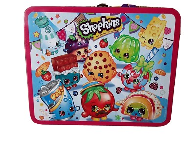 Shopkins Metal Lunchbox 2013 Full Size 8" Lunch Toys Storage Empty Tin ...
