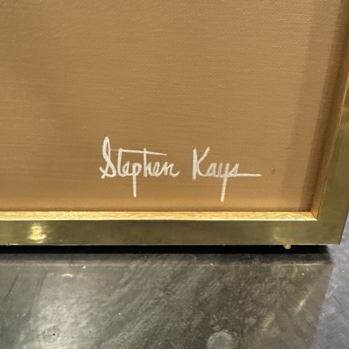 Stephen Kaye Artist Signed Vintage 70s MCM Abstract Horse Oil Painting ...