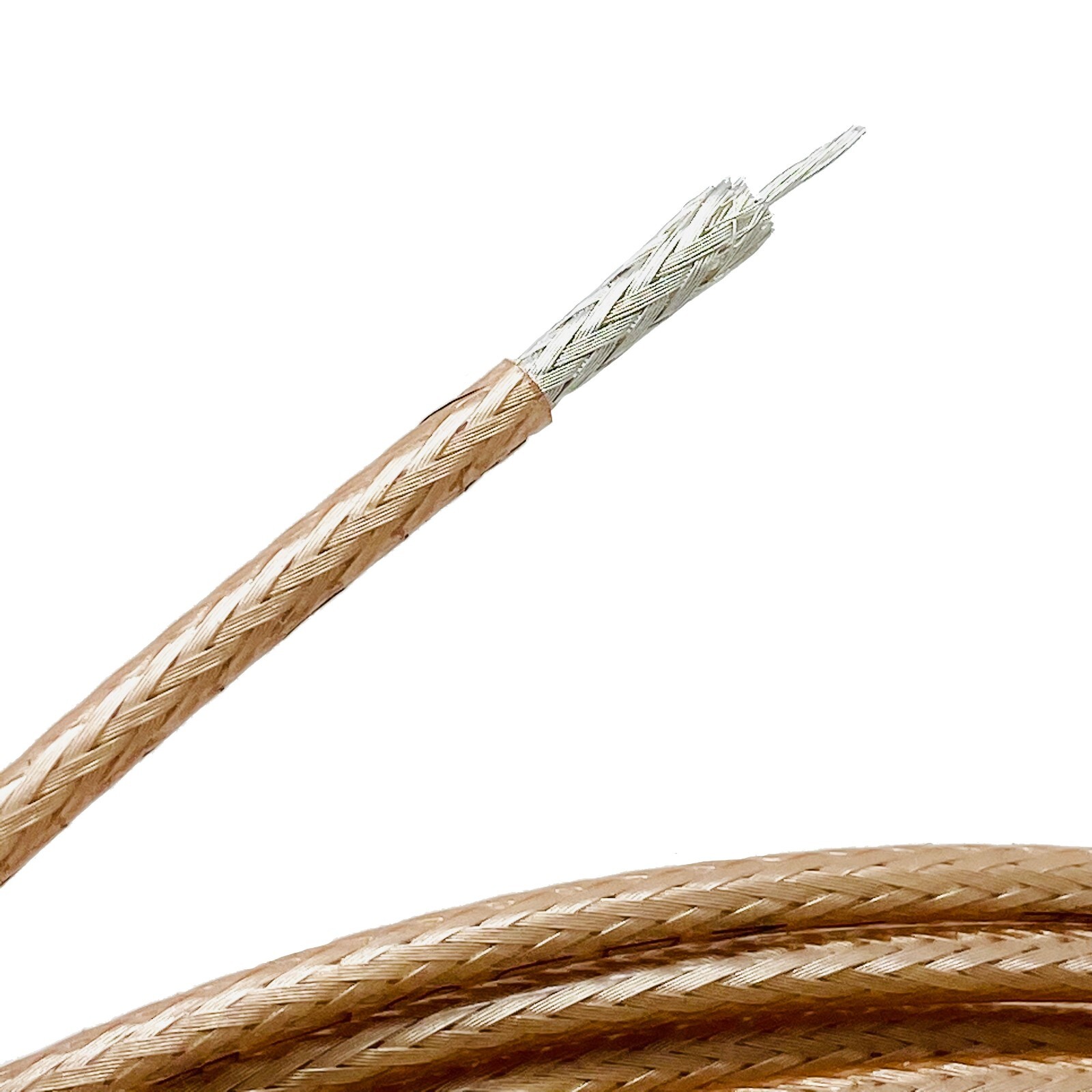 RG-316 RG316 MILSPEC Silver 50 Ohm High Temperature Coax Cable - 10 ...