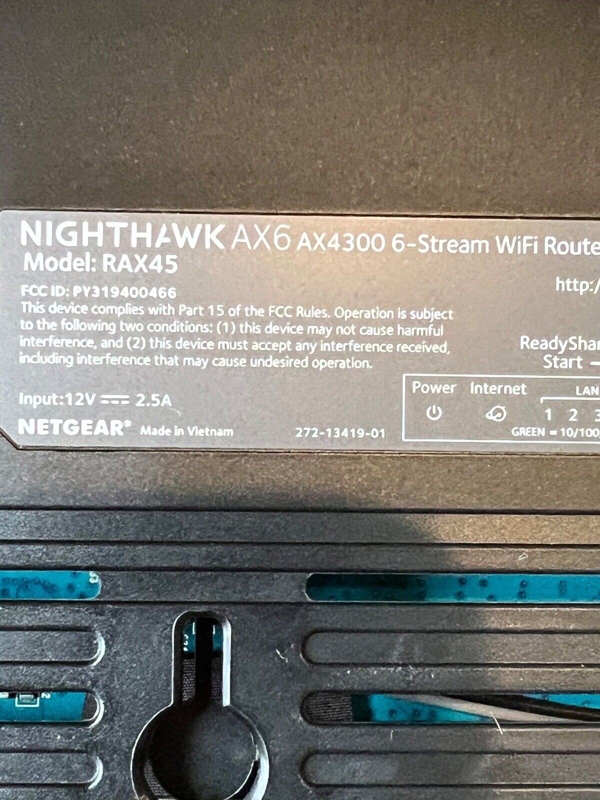 NETGEAR Nighthawk AX6 RAX45 Dual-Band Wi-Fi 6 Router | eBay