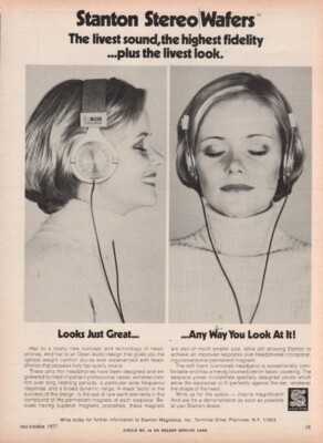 Stanton - Stereo Wafers Headphones - Original Magazine Ad - 1977 | eBay