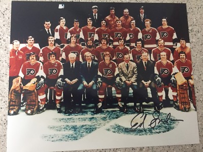 ED SNIDER (DEC) PHILADELPHIA FLYERS HOF SIGNED 1973-74 FLYERS STANLEY ...
