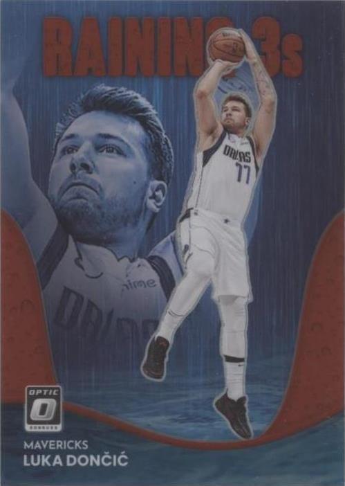 2022-23 Panini Donruss Optic - Raining 3s Luka Dončić #7 Red Prizm /99 ...
