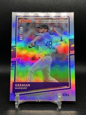 GEMAN MARQUEZ- 2020 Panini Donruss - Holo - # /500 Colorado Rockies | eBay