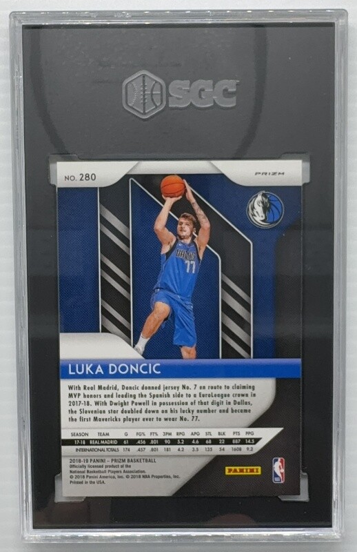 2018-19 Panini Prizm Luka Doncic Silver Prizm Rookie RC 280 SGC 6 ...