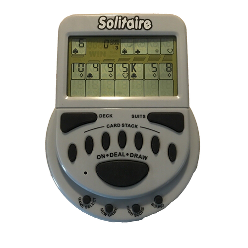 SOLITAIRE Mega Screen Electronic Handheld Game Classic Arcade Used w ...