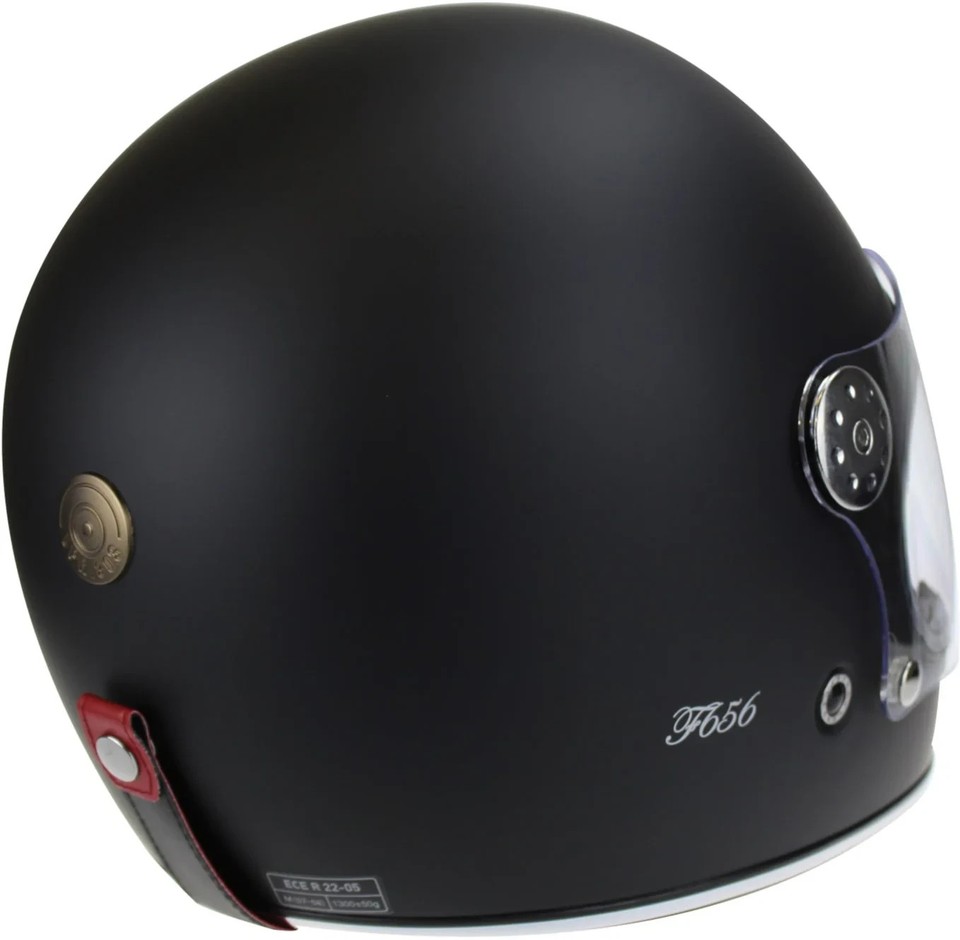 VIPER F656 RETRO VINTAGE 70's STYLE FIBREGLASS FULL FACE MOTORCYCLE ...