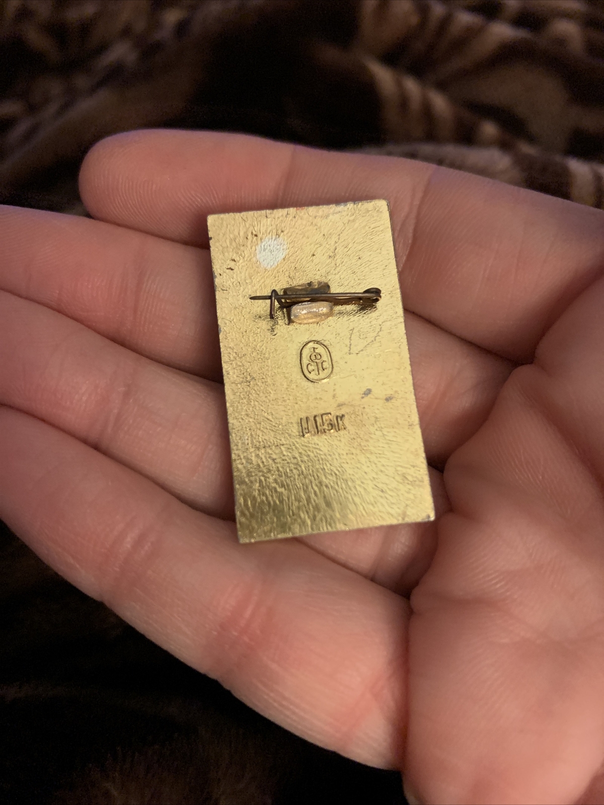 Vintage Russian Marked U15K Gold Tone Enamel Lapel Pin (GW11) | eBay