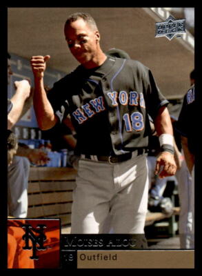 2009 Upper Deck #248 Moises Alou New York Mets Baseball Card NM Free ...