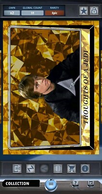 LUKE SKYWALKER CHROME GOLD SAPPHIRE ROTJ EPIC Topps Star Wars Card ...